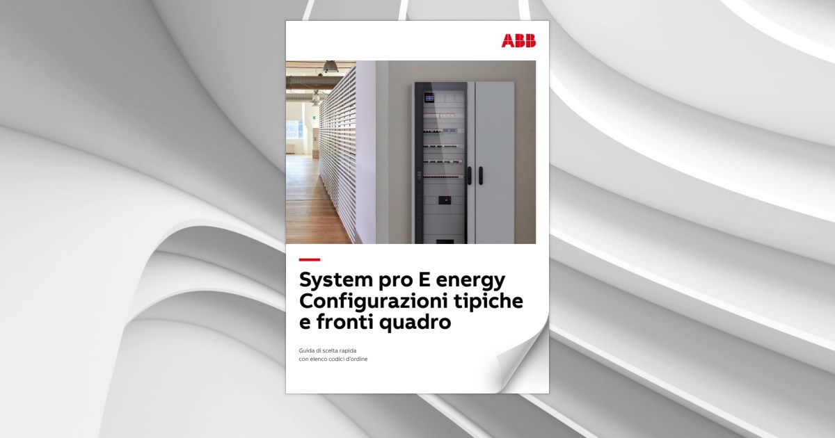 System Pro E energy - Configurazioni tipiche e fronti quadro