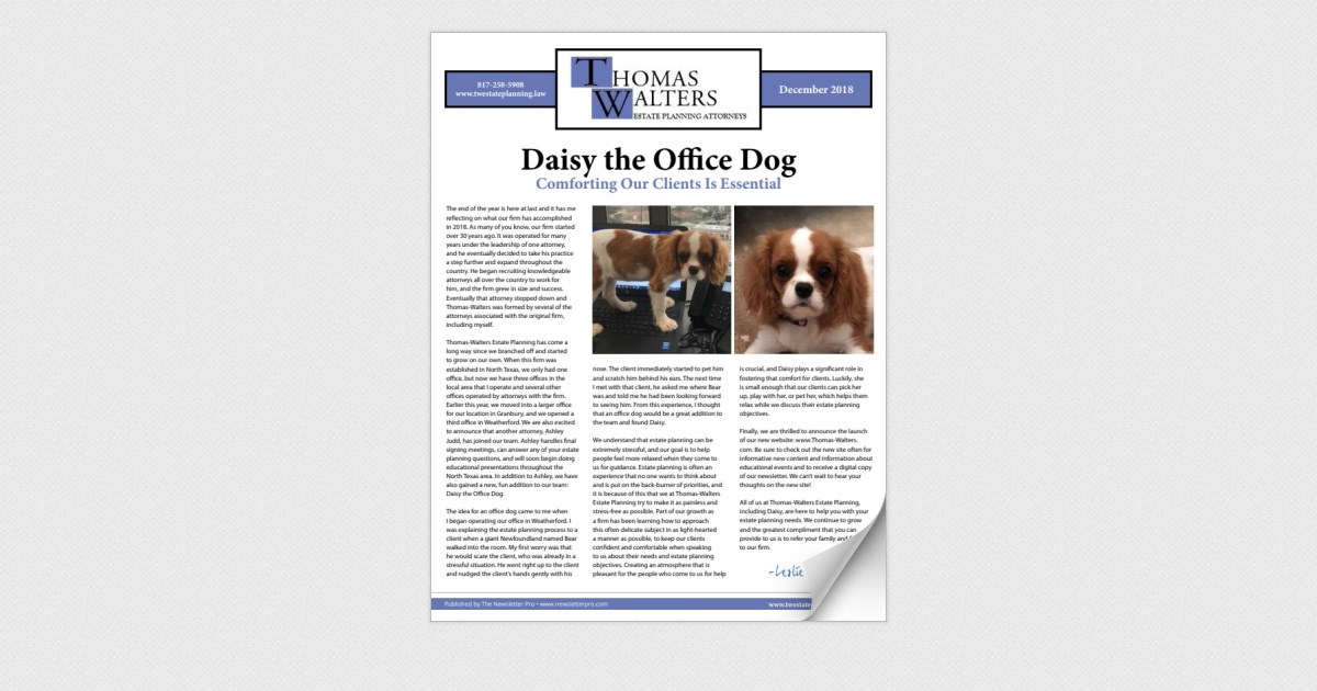 Thomas Walters Estate Planning Attorneys December 2018 - Page 3