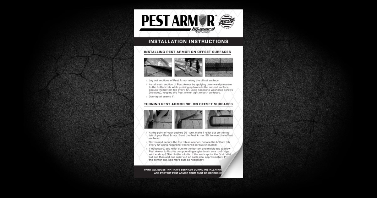 Pest Armor® | Universal Installation Instructions