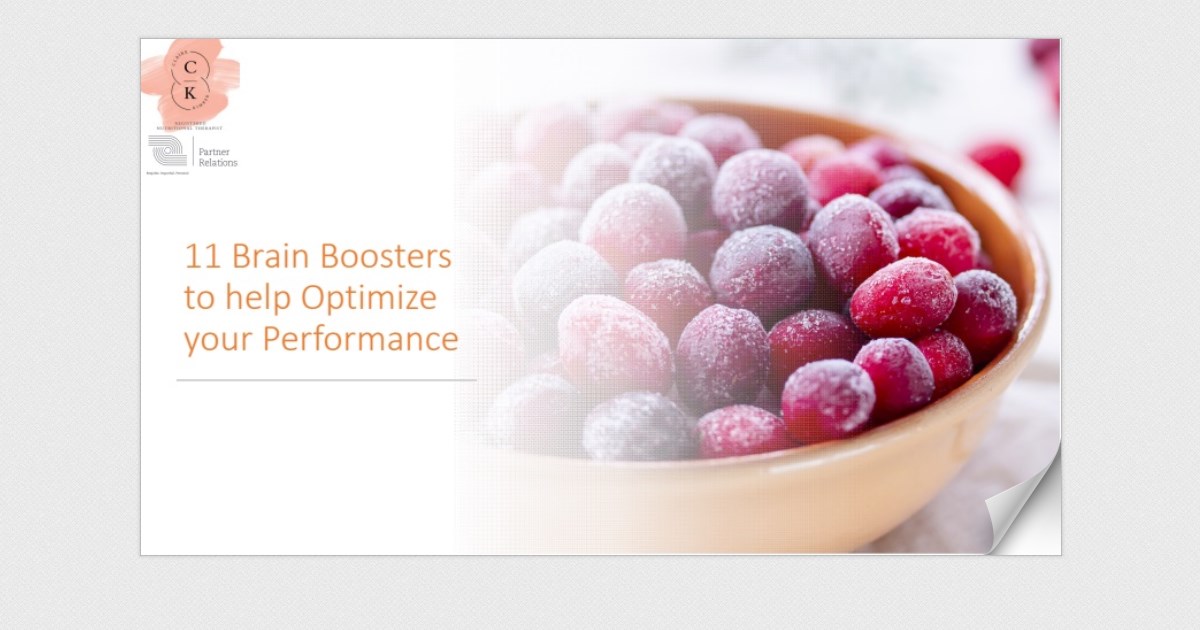11 brain boosters to help optimize your performance.