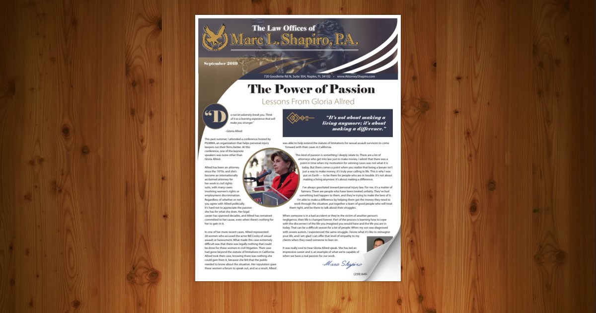 Marc L. Shapiro, P.A September 2019