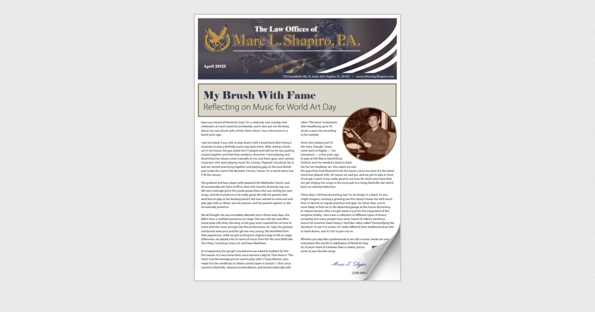 Marc Shapiro April 2021