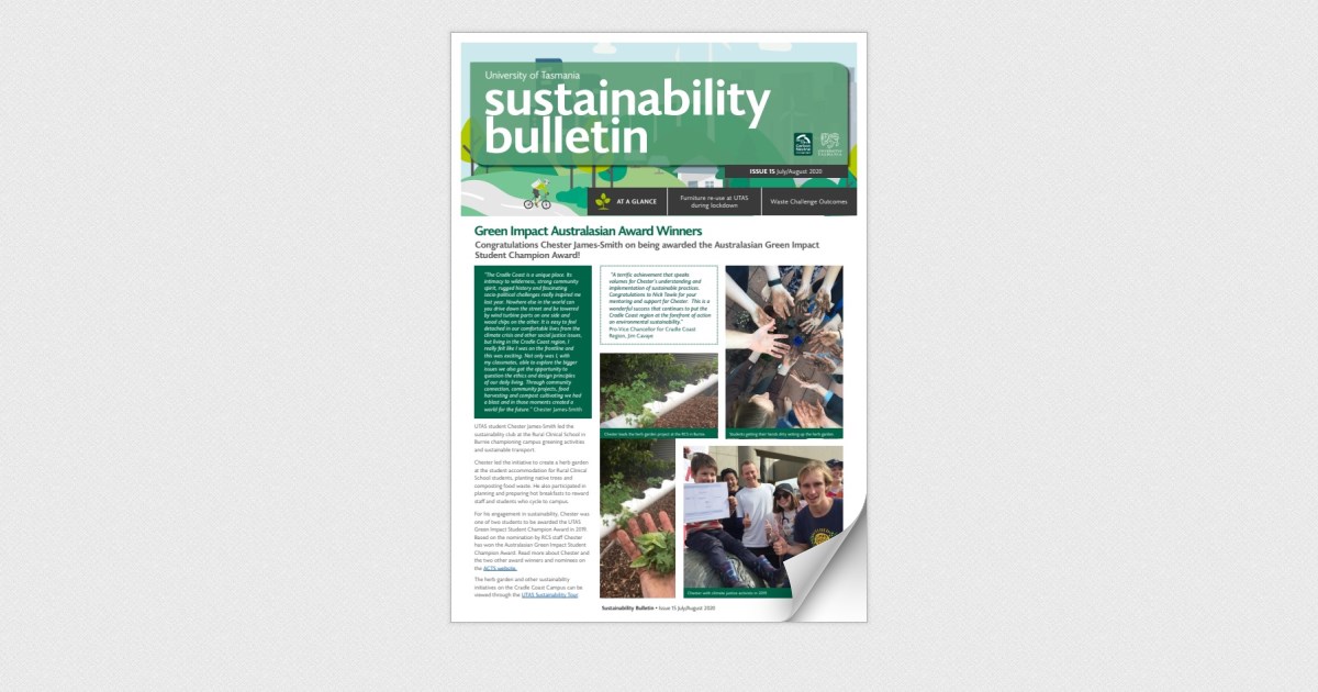 UTAS Sustainability Bulletin Issue 15 2020