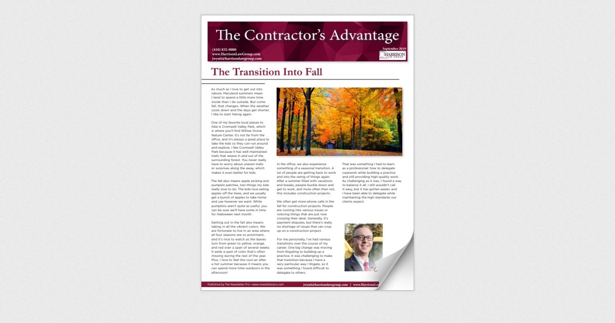 Harrison Law Group September 2019