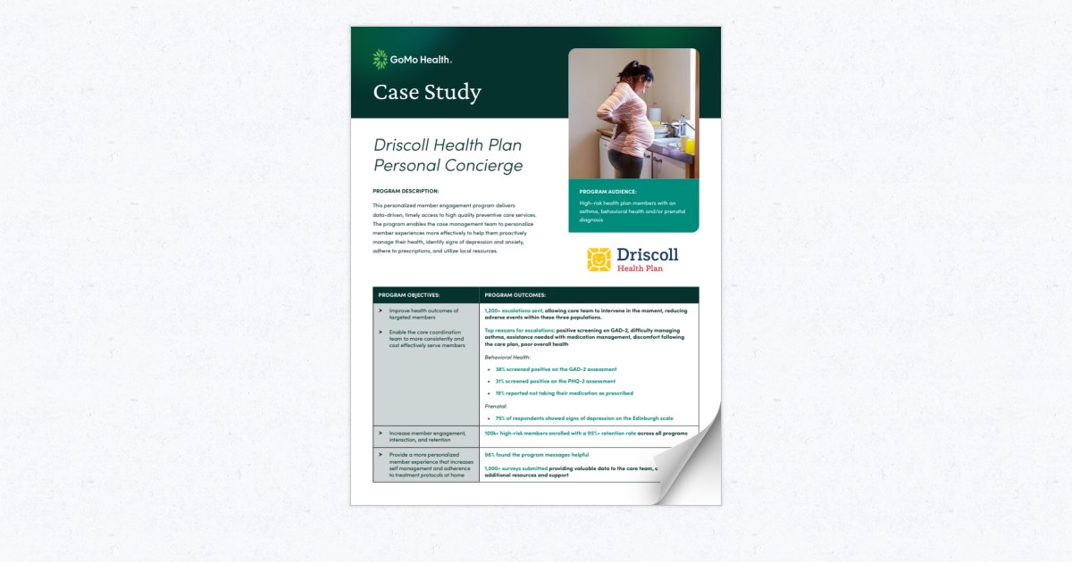 GoMo Health Driscoll Health Plan Personal Concierge Program