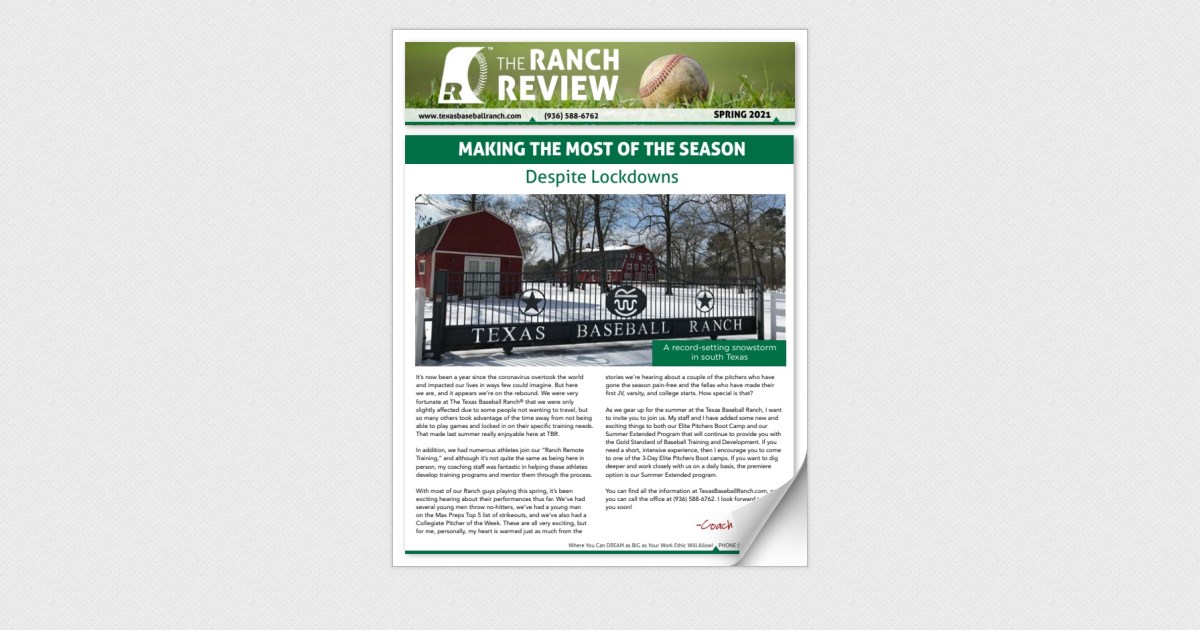 Texas Baseball Ranch - Spring 2021