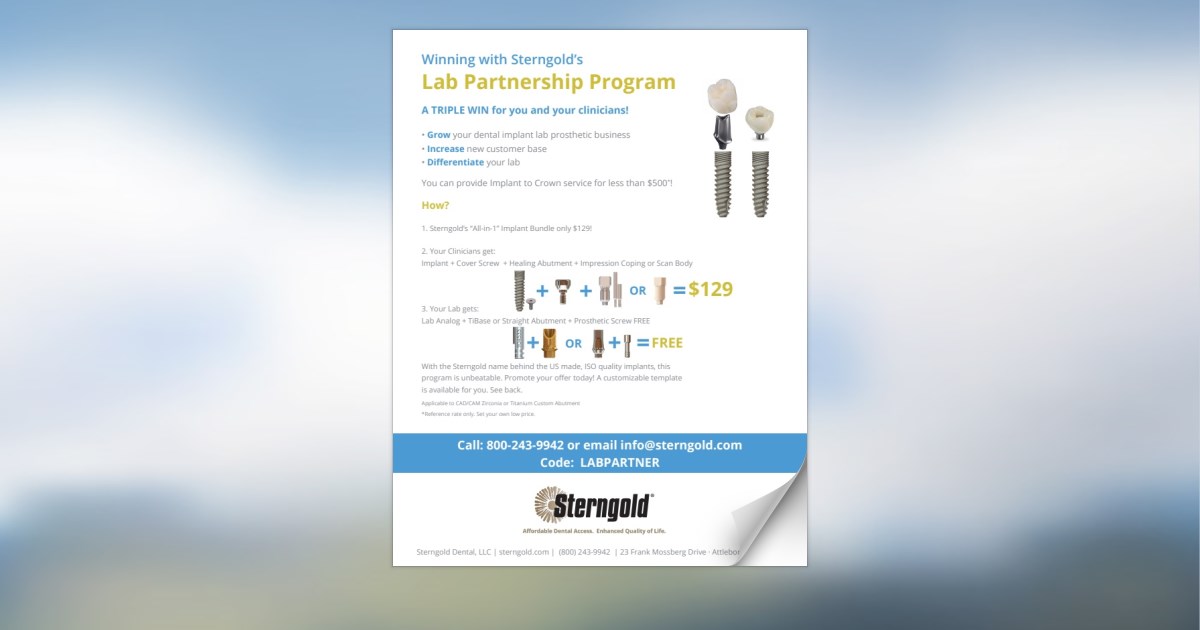 Sterngold's Dental Lab Partnership Program 666072 D