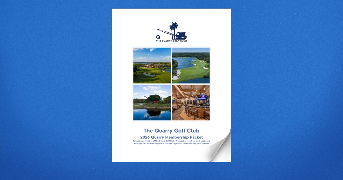 2026 Quarry Golf Club Membership e-Book