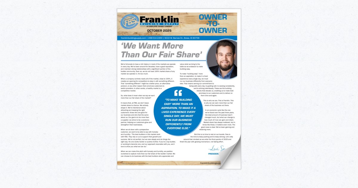 Franklin Building Supply - October 2025