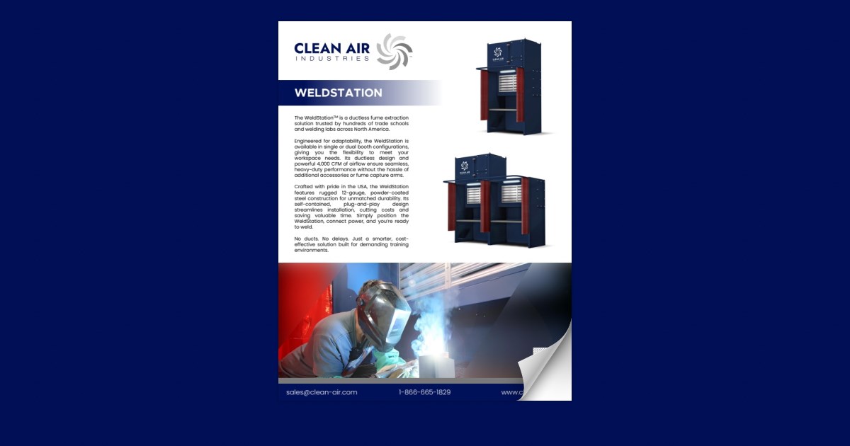 WeldStation Ductless Booths by Clean Air Industries