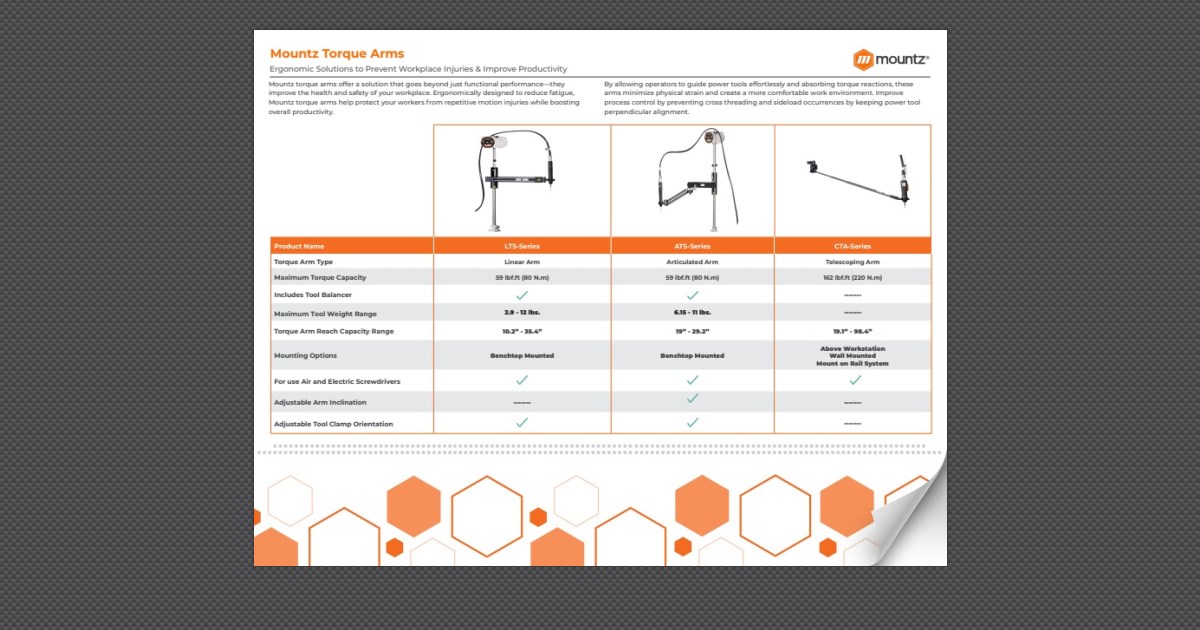 Torque Arm Comparison Chart