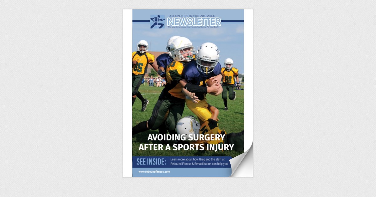 Rebound Fitness. Avoiding Surgery After A Sports Injury