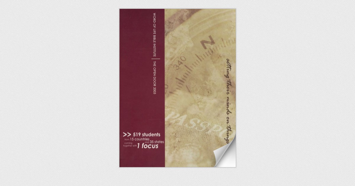 Word of Life Bible Institute Yearbook 2003