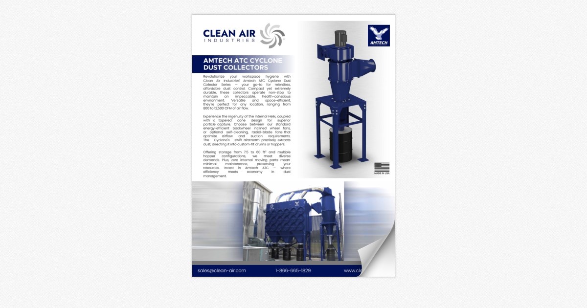 Amtech ATC Cyclone Dust Collectors by Clean Air Industries