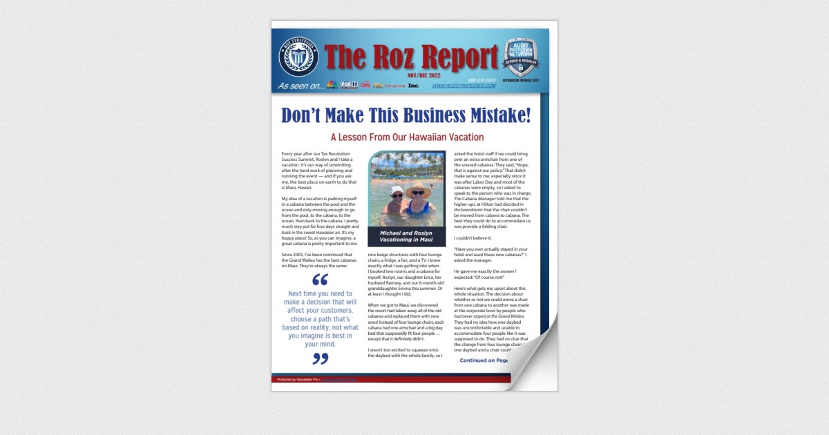 ROZ Strategies - November/December 2022