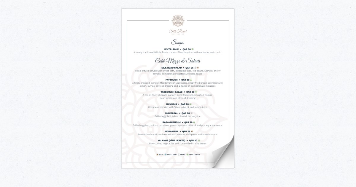 Silk Road Main Menu - Page 2