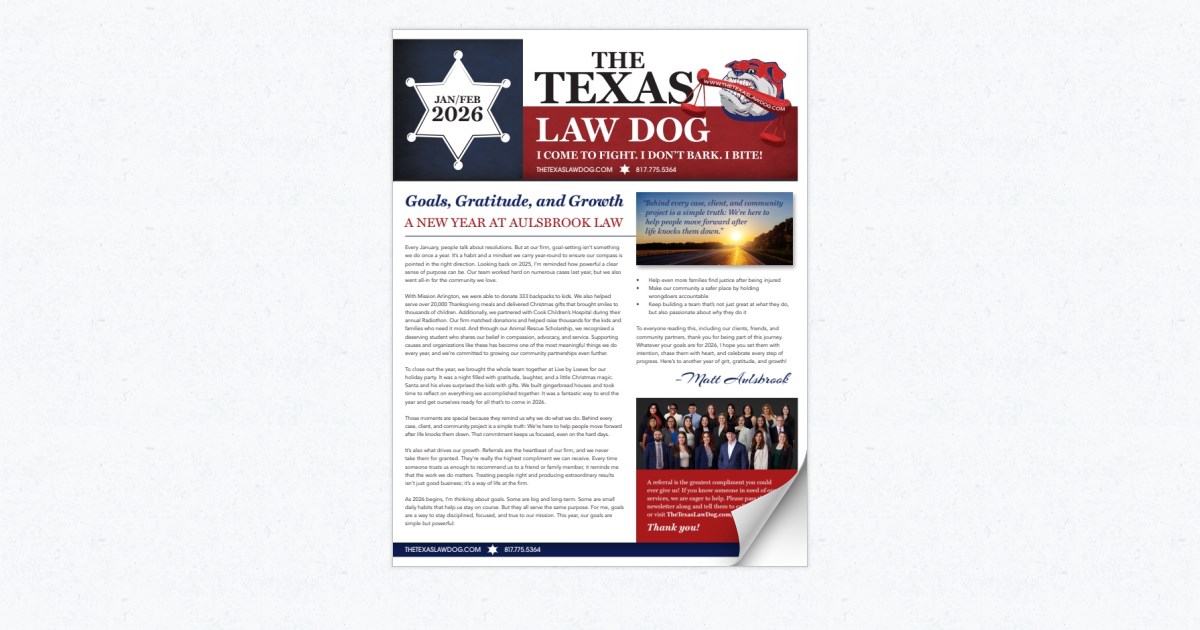 Aulsbrook Injury Lawyers - January/February 2026