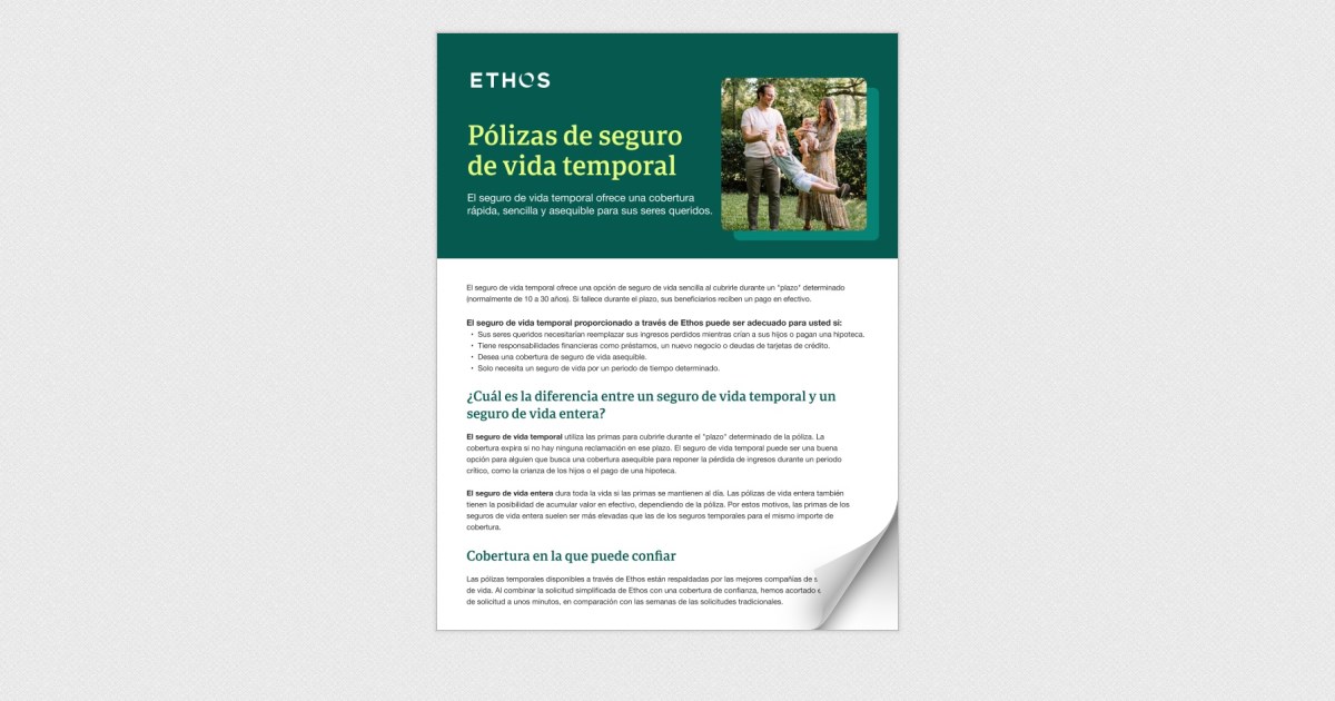 Term Life Insurance (Spanish)