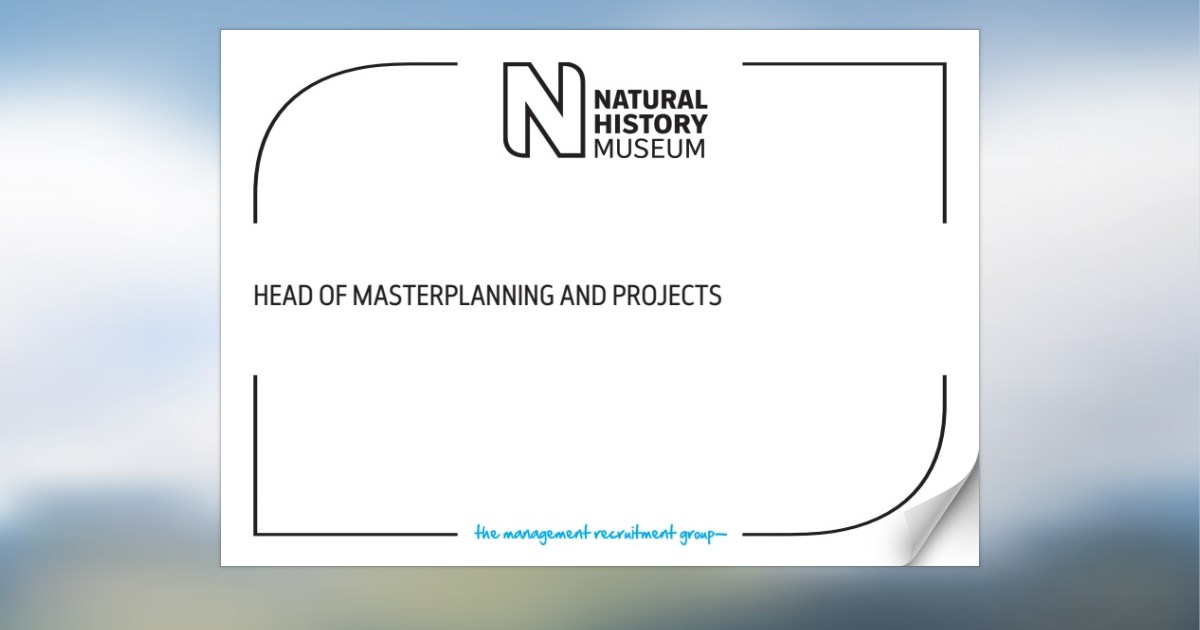 NHM - Head of Masterplanning & Projects