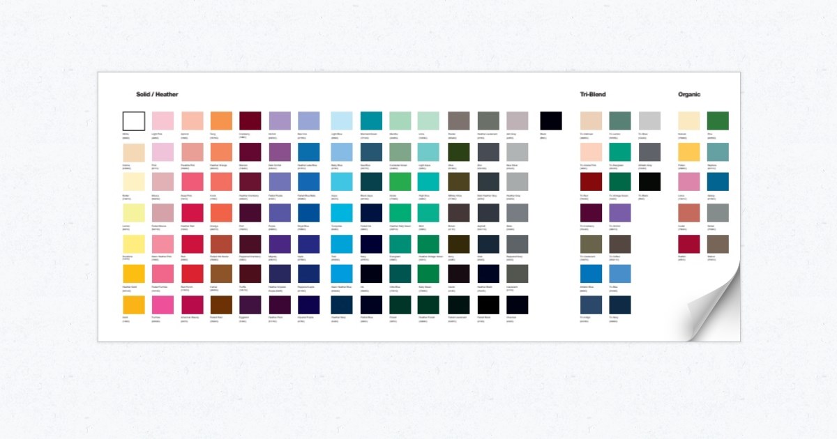 AMERICAN APPAREL - USA - 2019 SWATCH CARD