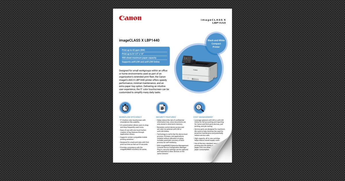 imageCLASS X LBP1440 Brochure