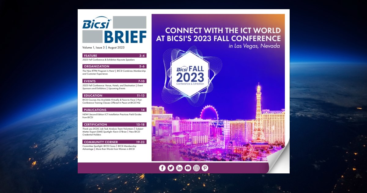 BICSI Brief Volume 1, Issue 3