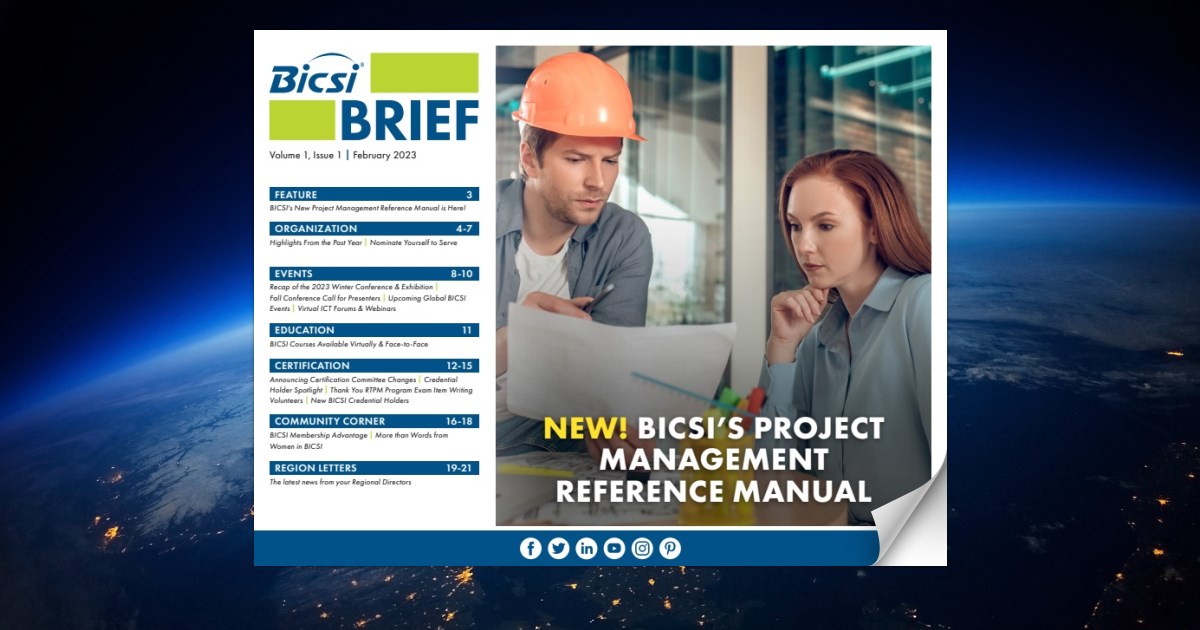 BICSI Brief Volume 1, Issue 1