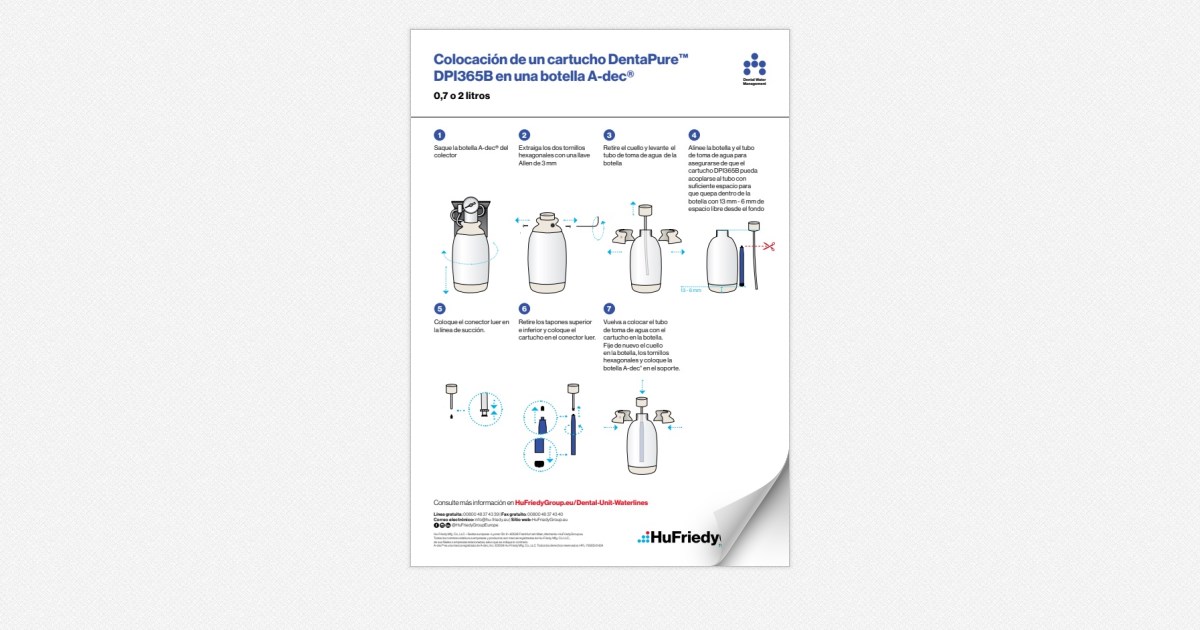 HuFriedyGroup | DentaPure InfoSheet A-dec Installation ES