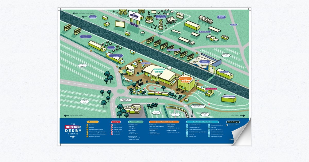 The Betfred Derby Festival Map 2025