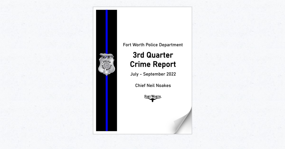 2022 3rd Quarter Crime Report