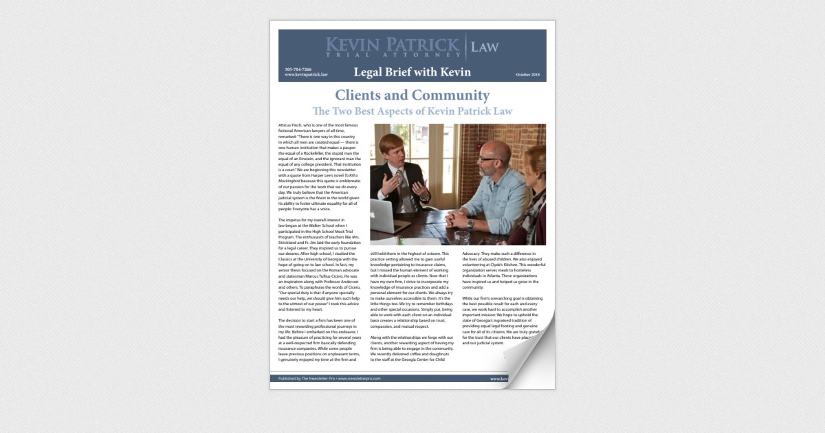 Kevin Patrick Law October 2018