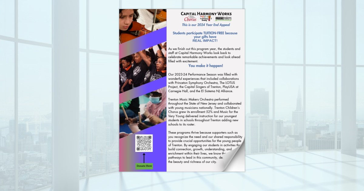 Capital Harmony Works End of School Year 2024 Appeal
