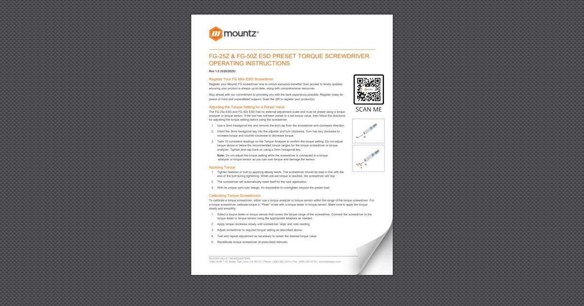FG Mini ESD Operation Manual