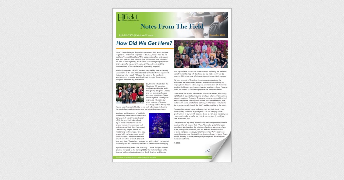 Field Law - December 2022