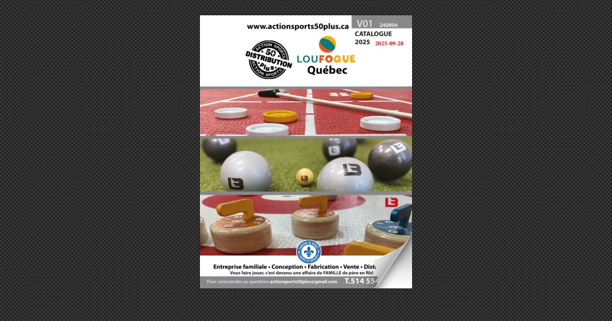 CATALOGUE JEUX Loufoque Quebec Action sports 50 plus 2025