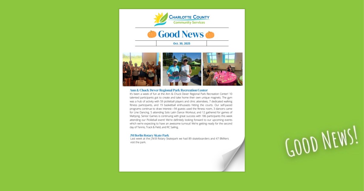 Weekly Good News- Oct. 30