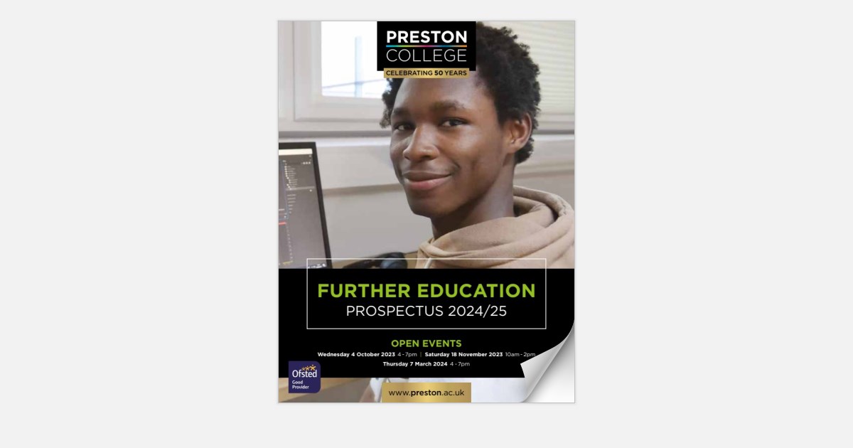Preston College Further Education Prospectus 2023 - 2024
