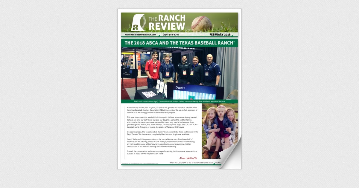 Texas Baseball Ranch February 2018