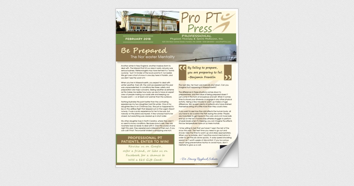 Pro PT Inc February 2018