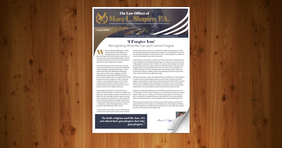 The Law Offices of Marc L. Shapiro, P.A. - August 2020 - Page 3