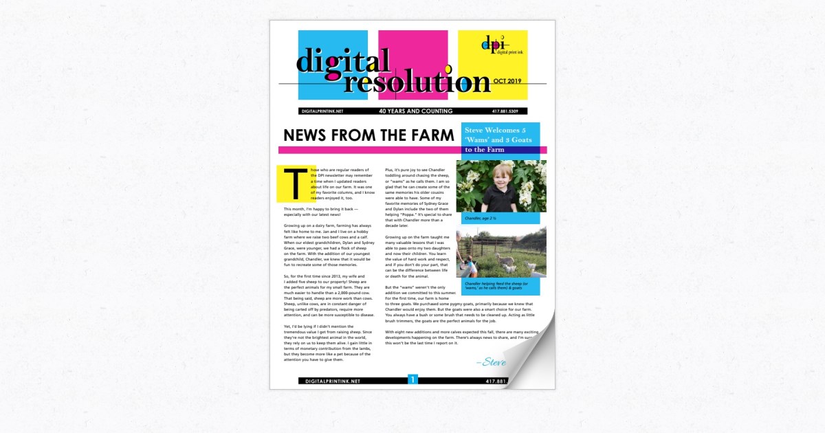 Digital Print Ink - October 2019