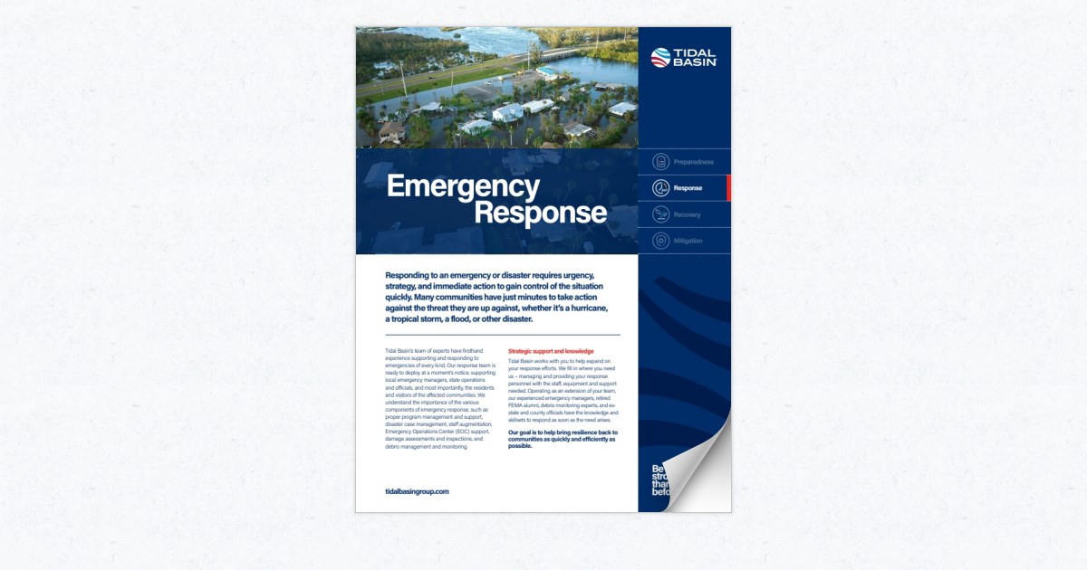 Tidal Basin Emergency Response