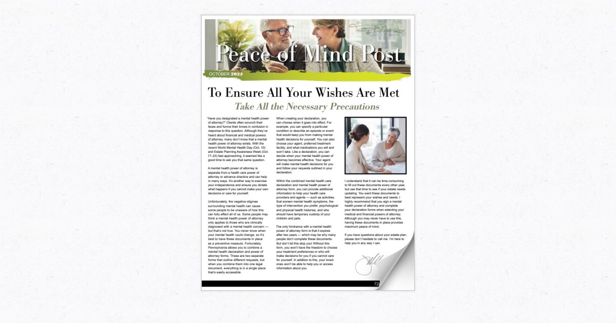 Trinity Elder Law & Estate Planning - October 2022