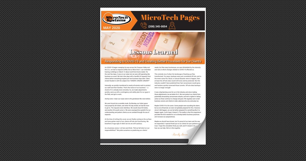 MicroTech Systems - May 2020