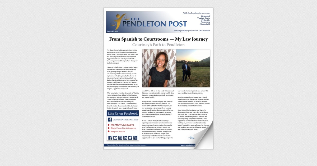 Pendleton Law - January 2020