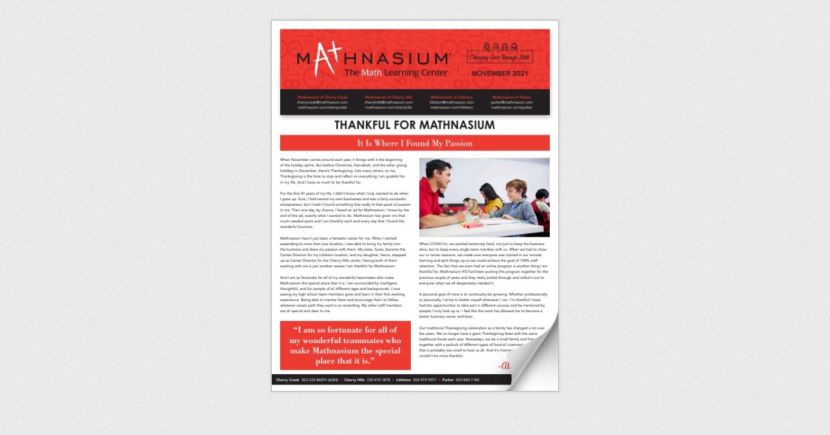 Mathnasium - November 2021