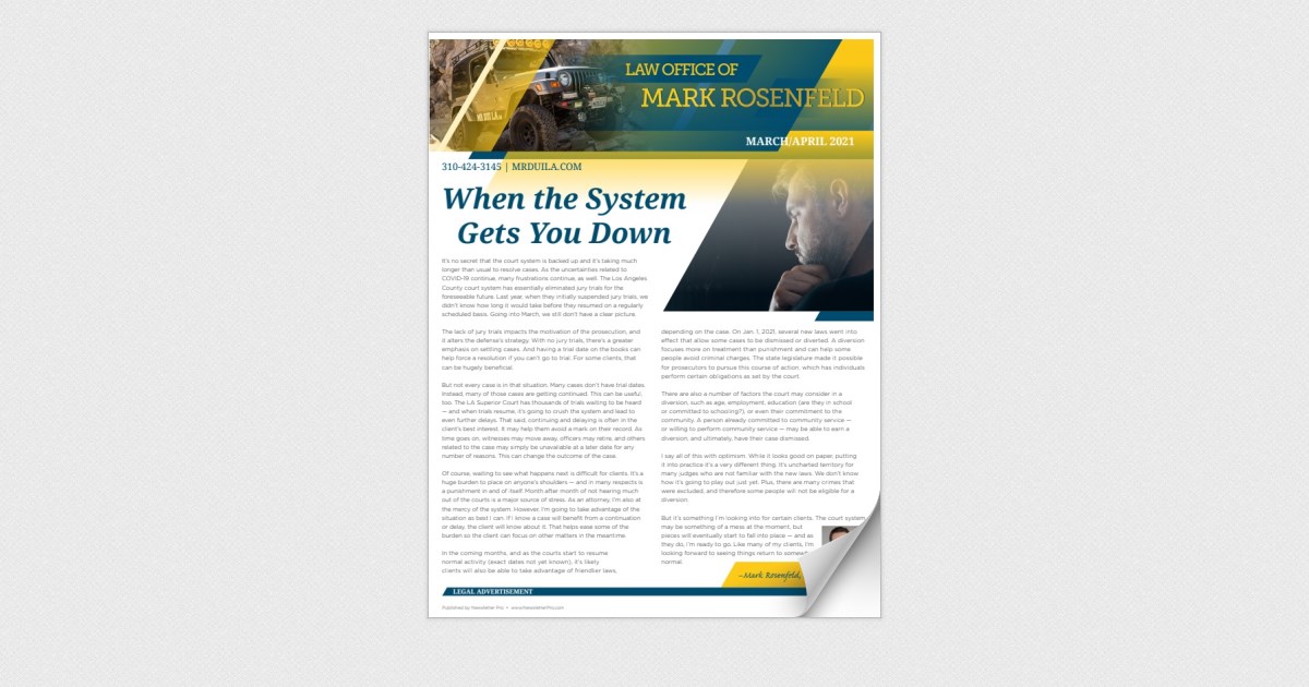 Law Office Mark Rosenfeld March/April 2021 - Page 3