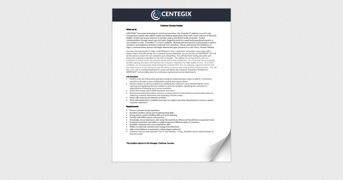 CENTEGIX CrisisAlert Platform for Safe Schools - Roles