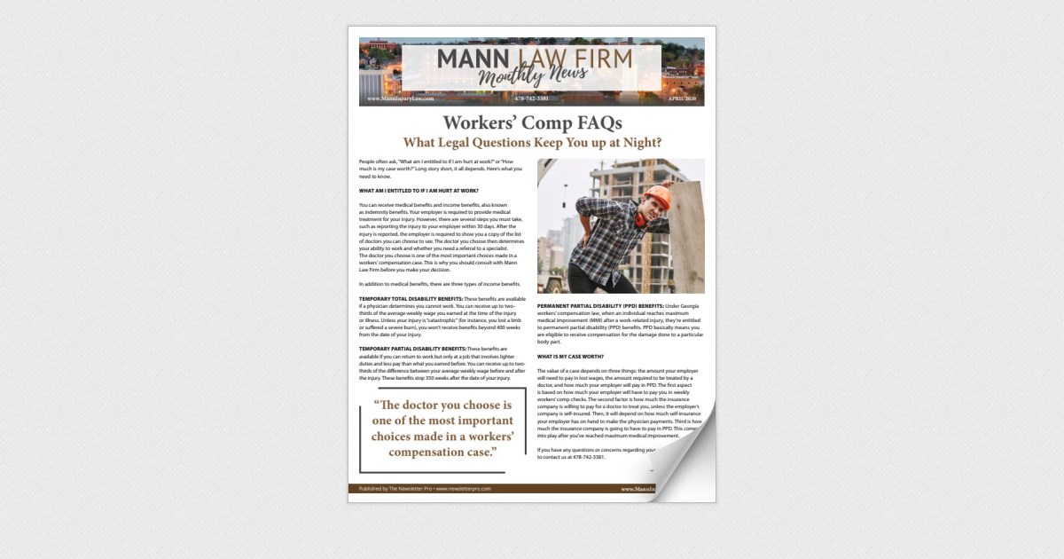 Mann Law Firm - April 2020