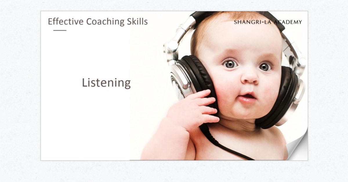 iDevelop Series - Listen as coach